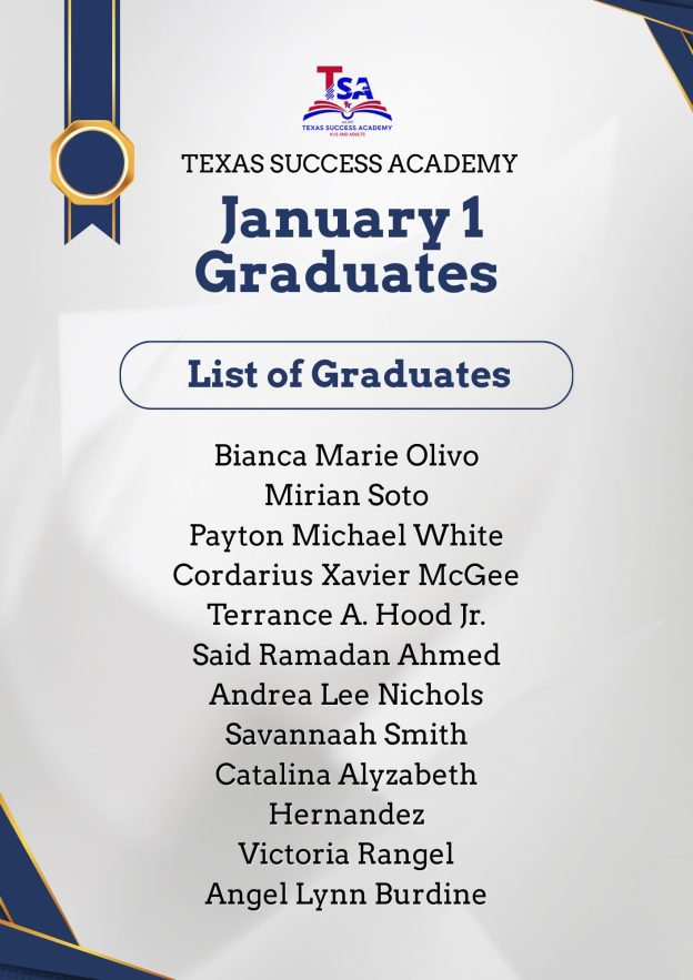 January Graduates & Honor List – Accredited Online High School Diploma ...